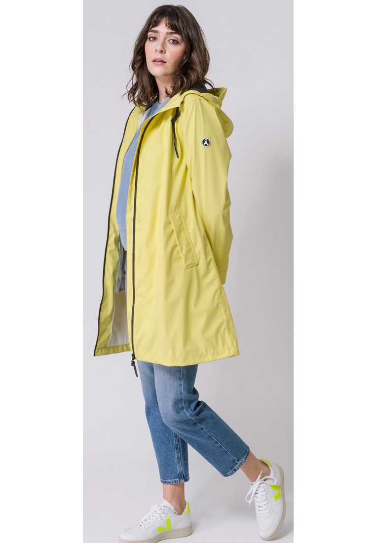 Gele (Citrus) dames regenjas Nuovola van Tantä - Regenpakhuis