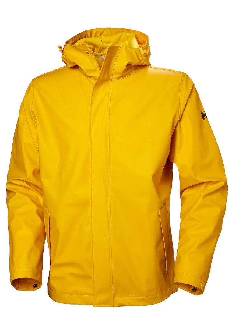 Gele heren regenjas Moss Rain Jacket van Helly Hansen
