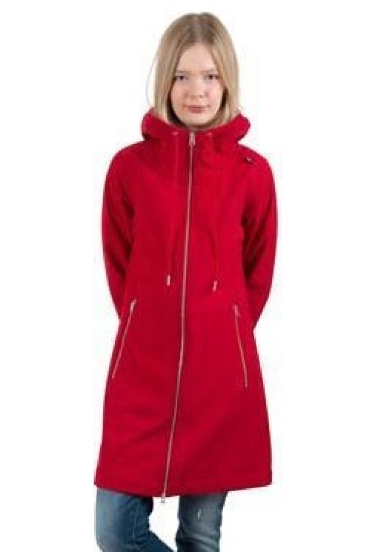 Rode Softshell regenjas Jane van Danefae - Regenpakhuis