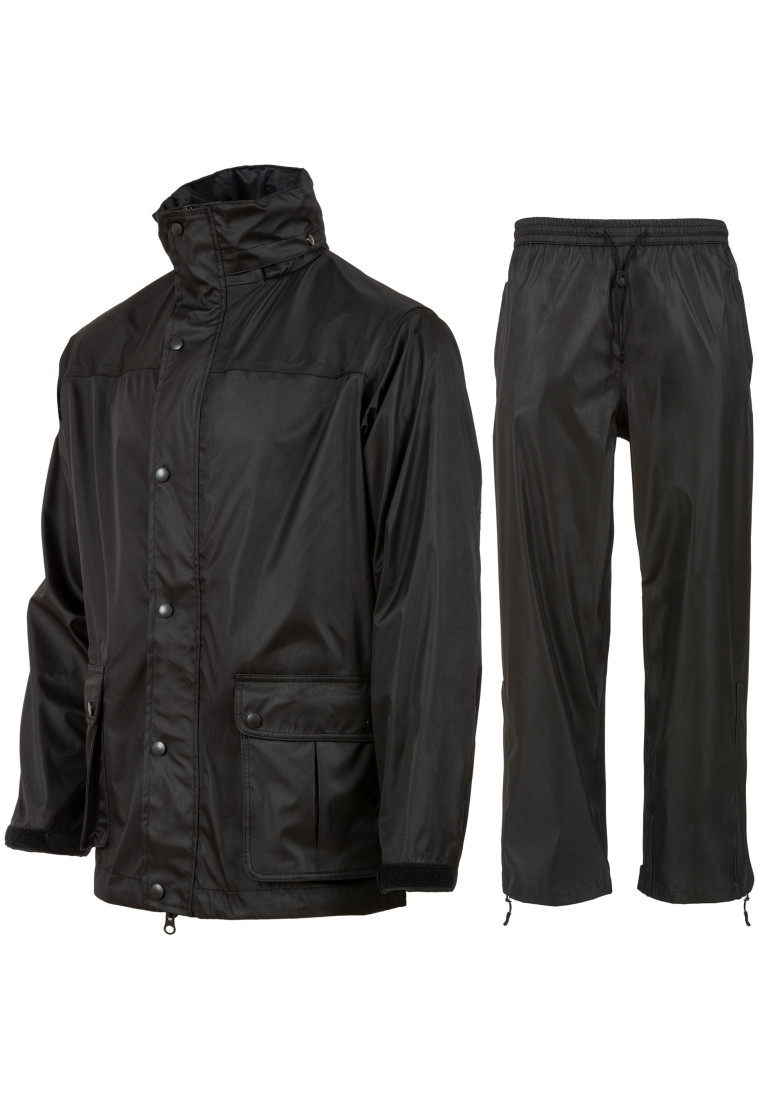 Zwart heren regenpak Tempest van Highlander - Regenpakhuis